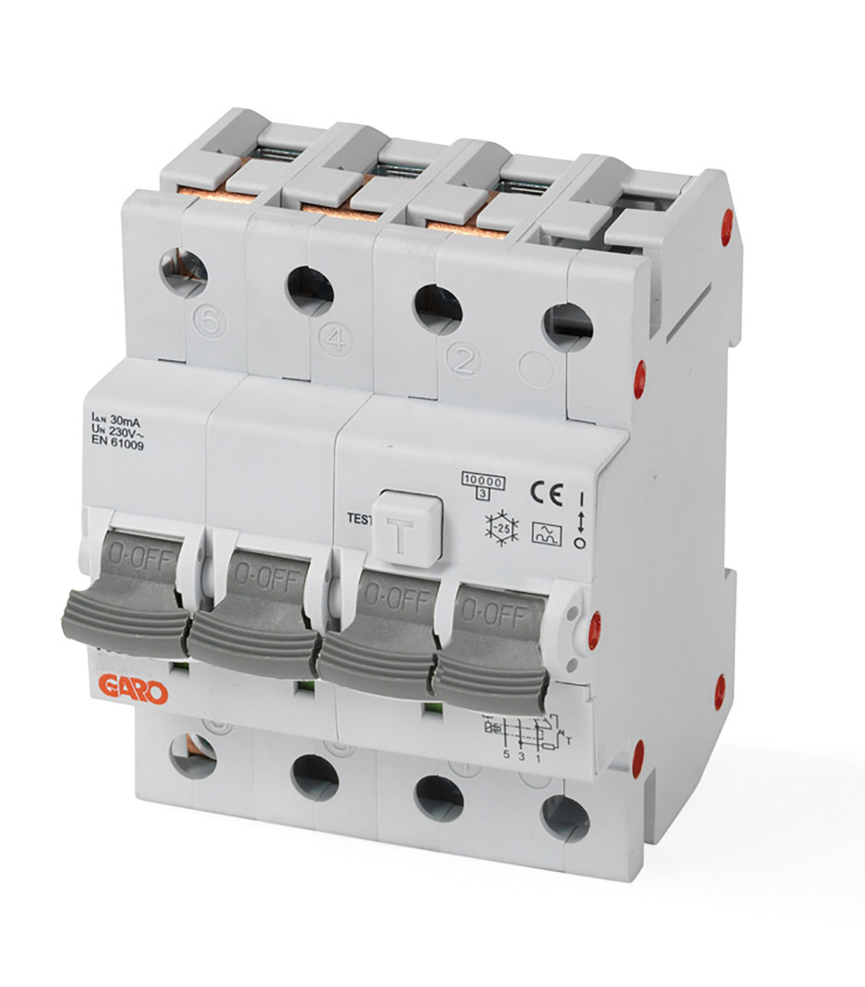 RCBO GS B-CHAR 32A 4P - GARO Professional