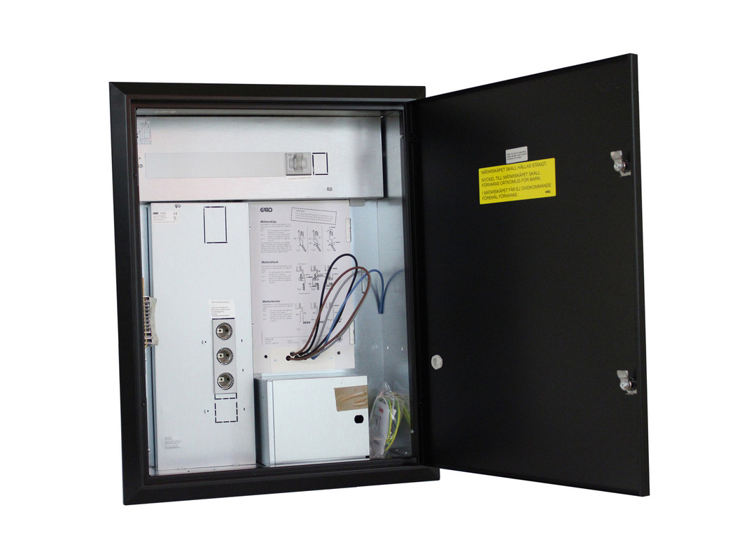 METER CABINET REC 25A BLACK - GARO