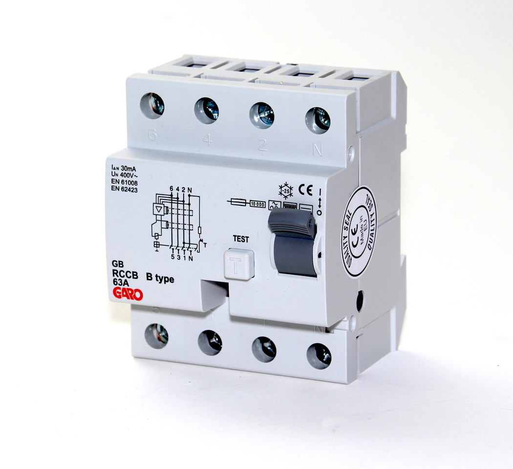 RCCB 4P 63A 30mA B - GARO Professional